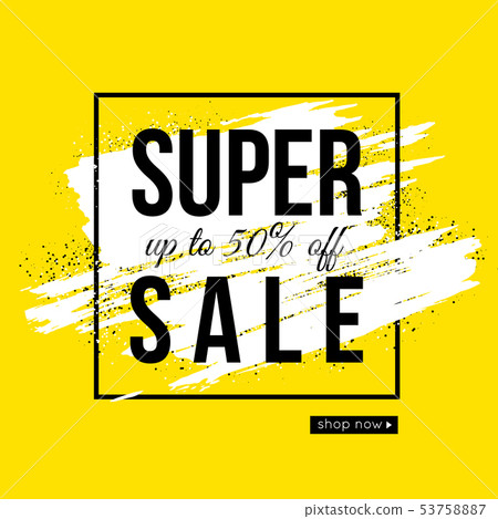 Vector summer sale banner design. Yellow color - Stock Illustration ...