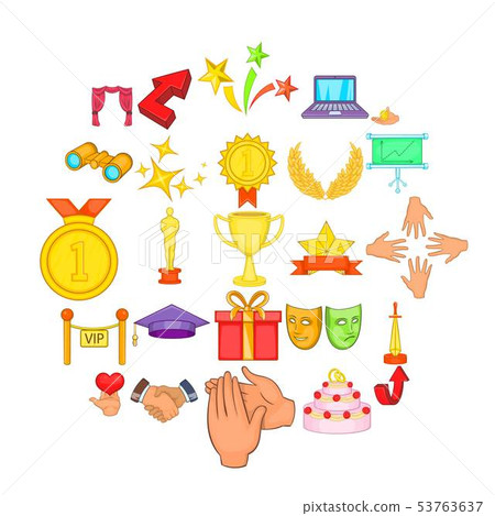 Bonus icons set, cartoon style - Stock Illustration [53763637] - PIXTA