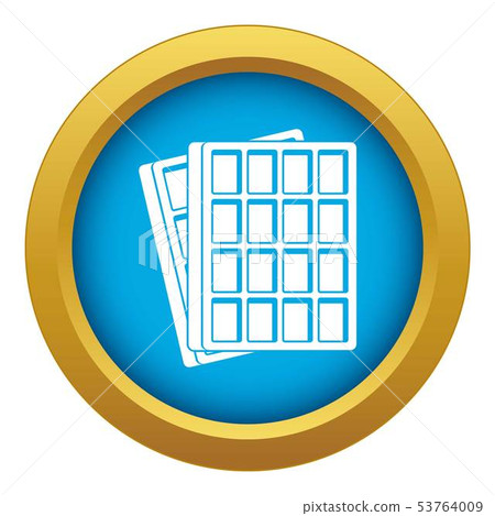 Waffle icon blue vector isolated - Stock Illustration [53764009] - PIXTA