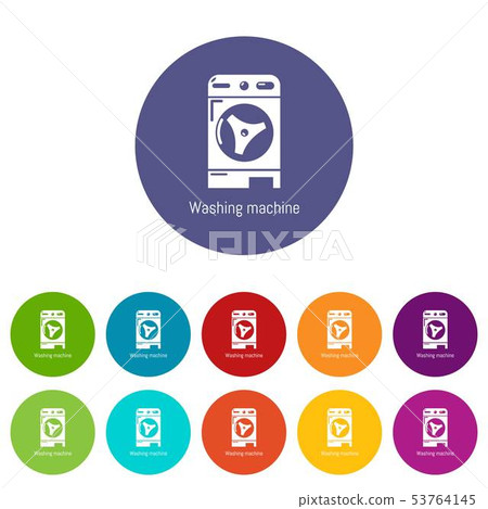 Washer icons set vector color - Stock Illustration [53764145] - PIXTA