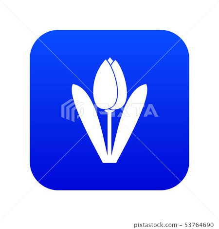 Tulip icon digital blue - Stock Illustration [53764690] - PIXTA