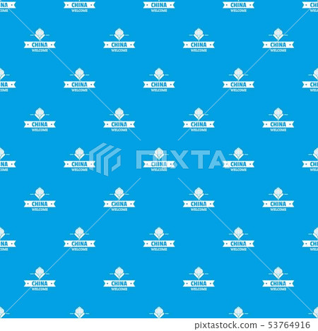 China welcome pattern vector seamless blue - Stock Illustration ...