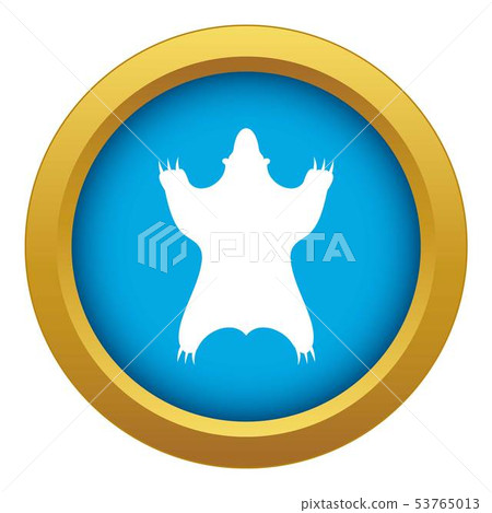 Bear skin icon blue vector isolated - Stock Illustration [53765013] - PIXTA