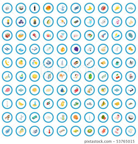 100 emirates icons set, isometric 3d style - Stock Illustration ...