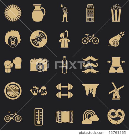 Appearance icons set, simple style - Stock Illustration [53765265] - PIXTA