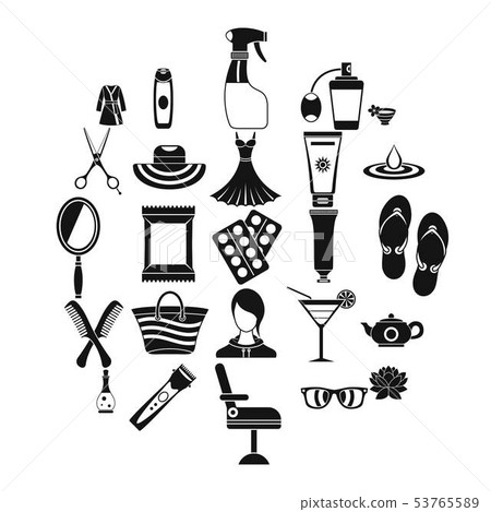 Toiletry icons set, simple style - Stock Illustration [53765589] - PIXTA