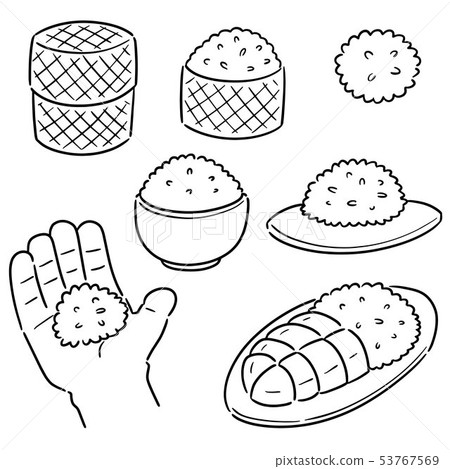 vector set of sticky rice - Stock Illustration [53767569] - PIXTA