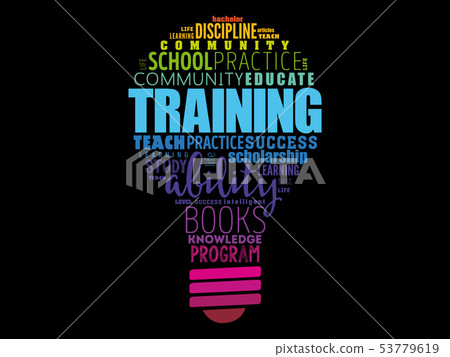 TRAINING light bulb word cloud - Stock Illustration [53779619] - PIXTA