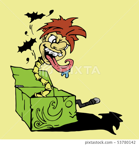 horror surprise out of the box. vector... - Stock Illustration ...