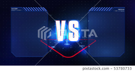 VS Versus Blue and red Futuristic design. - Stock Illustration ...