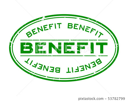 Grunge green benefit word oval rubber seal stamp-插圖素材 [53782799] - PIXTA圖庫