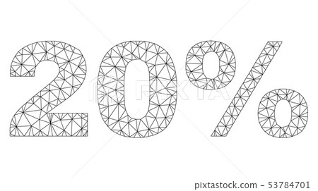 Polygonal Carcass 20 Text Tag - Stock Illustration [53784701] - PIXTA