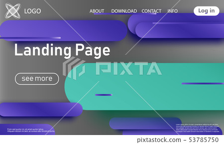 Website landing page. Material design. - Stock Illustration [53785750 ...