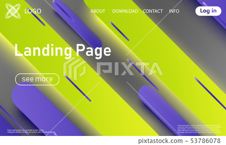 Website landing page. Material design. - Stock Illustration [53786078 ...