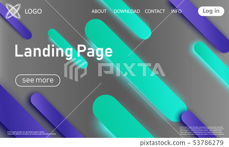 Website landing page. Material design. - Stock Illustration [53786279 ...