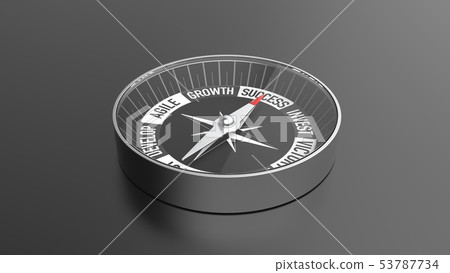 Compass success black background - Stock Illustration [53787734] - PIXTA