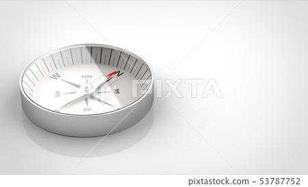 Compass left white background - Stock Illustration [53787752] - PIXTA