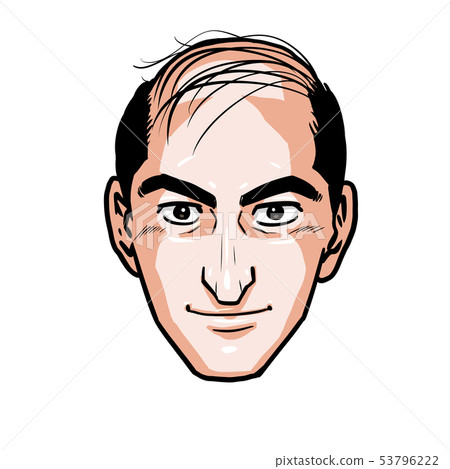 Man front face bald - Stock Illustration [53796222] - PIXTA