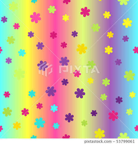 Glowing flower pattern. Seamless vector - Stock Illustration [53799061 ...