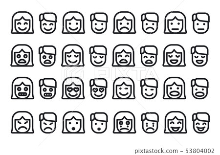 human emoticons set - Stock Illustration [53804002] - PIXTA