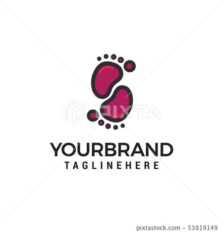 Footsteps logo design concept template vector - Stock Illustration ...
