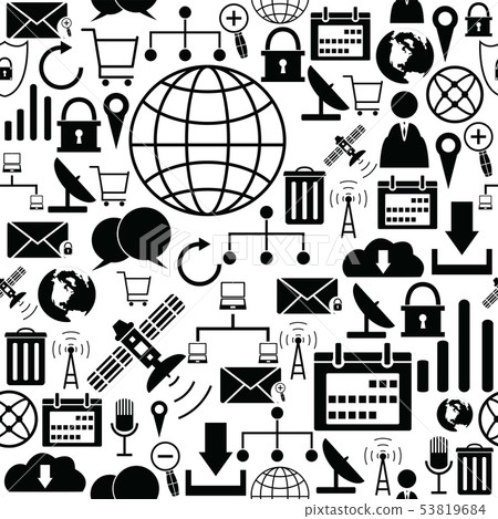 internet seamless pattern background icon. - Stock Illustration ...