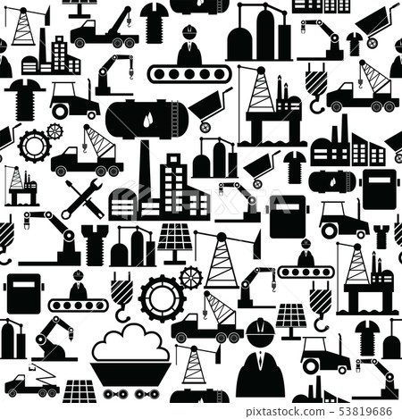 industry seamless pattern background icon. - Stock Illustration ...