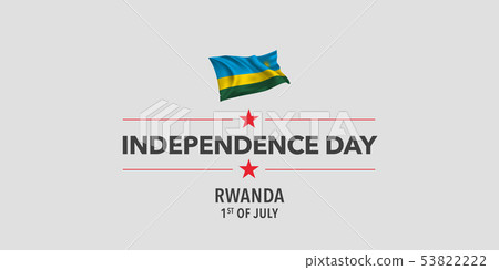 Rwanda happy independence day greeting card, - Stock Illustration ...