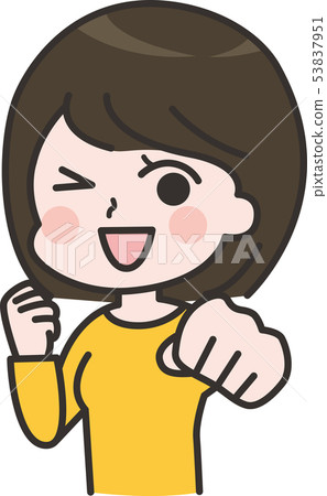 Motivation explosion woman B - Stock Illustration [53837951] - PIXTA