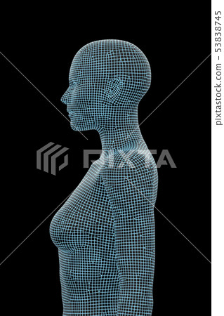 Female body, body, artificial intelligence, AI - Stock Illustration ...