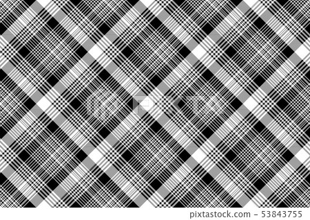 Black white plaid checked seamless pattern - Stock Illustration ...