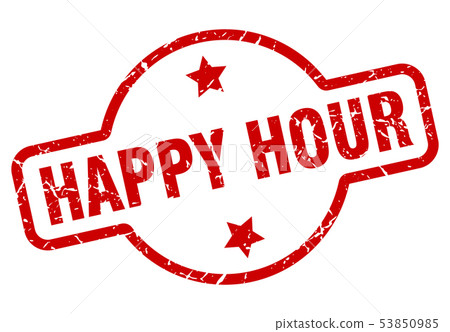 happy hour stamp - Stock Illustration [53850985] - PIXTA