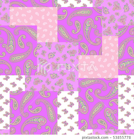 Paisley patchwork pattern - Stock Illustration [53855778] - PIXTA