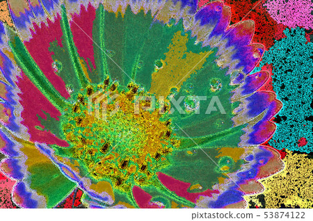 Illustration style Art is explosive flower - Stock Illustration ...