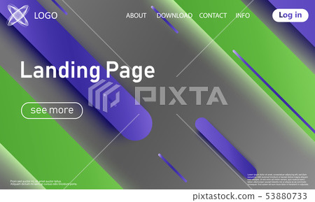 Website landing page. Material design. - Stock Illustration [53880733 ...