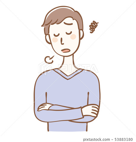 Male sigh upper body - Stock Illustration [53883180] - PIXTA
