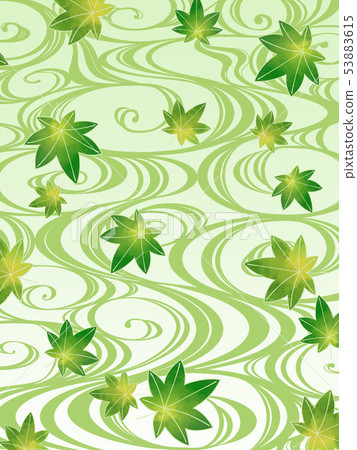 Japanese pattern Samurai and stream hydrology... - Stock Illustration ...