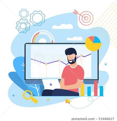 Successful Development and Growth Project Cartoon. - Stock Illustration ...