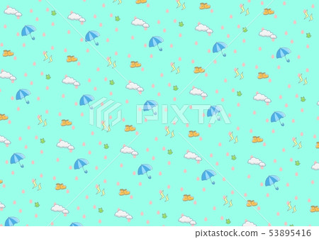Rainy day pattern - Stock Illustration [53895416] - PIXTA