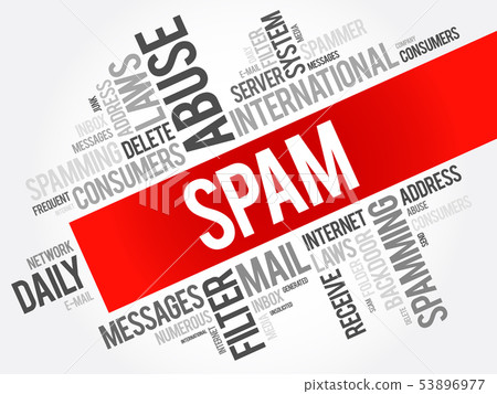 SPAM word cloud collage - Stock Illustration [53896977] - PIXTA