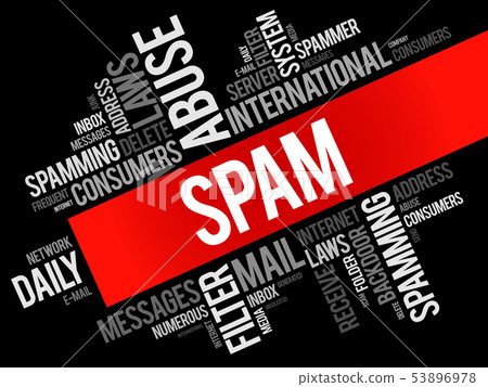 SPAM word cloud collage - Stock Illustration [53896978] - PIXTA