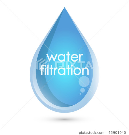 Blue drop water filtration - Stock Illustration [53901940] - PIXTA