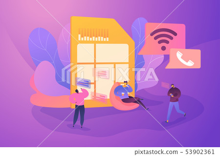 Mobile phones card concept vector illustration. - Stock Illustration ...