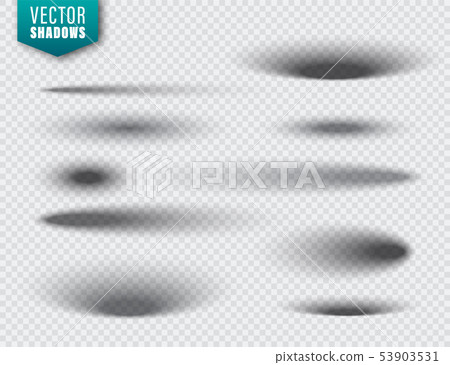Vector shadows set on transparent background.... - Stock Illustration ...