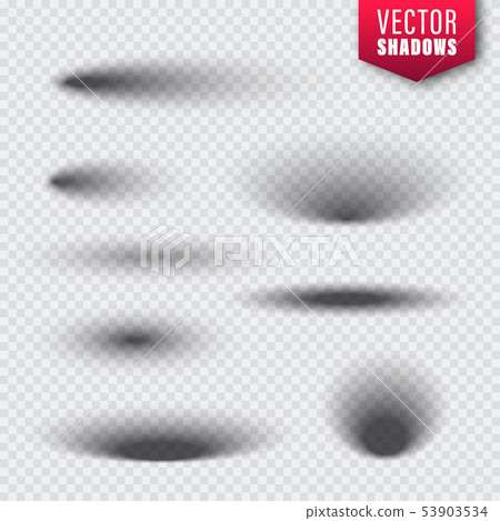 Vector shadows set on transparent background.... - Stock Illustration ...