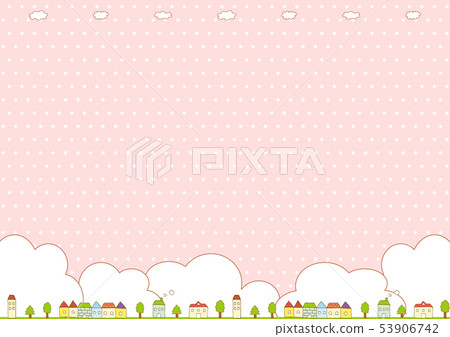 Hand drawn town background dot background - Stock Illustration ...