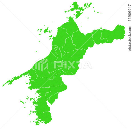 Ehime Prefecture Map - Stock Illustration [53906947] - PIXTA