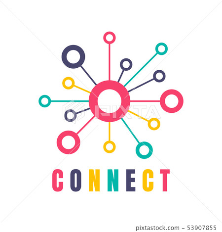 Creative connection icon logo design made - Stock Illustration ...