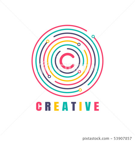 Creative connection icon logo design made - Stock Illustration ...
