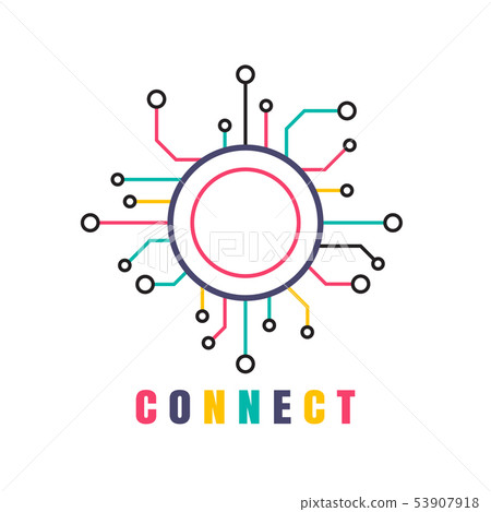 Creative connection icon logo design made. - Stock Illustration ...